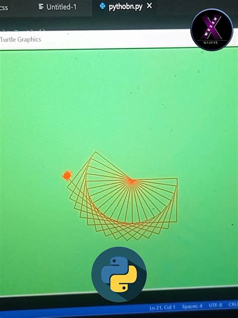 Python Turtle Code Trick 2 ️⚡ Shorts Wezenxedutech Viral