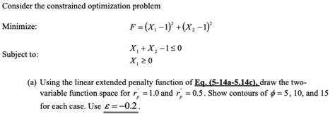 Solved Consider The Constrained Optimization Problem