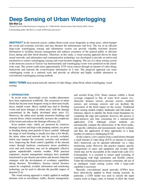 Pdf Deep Sensing Of Urban Waterlogging