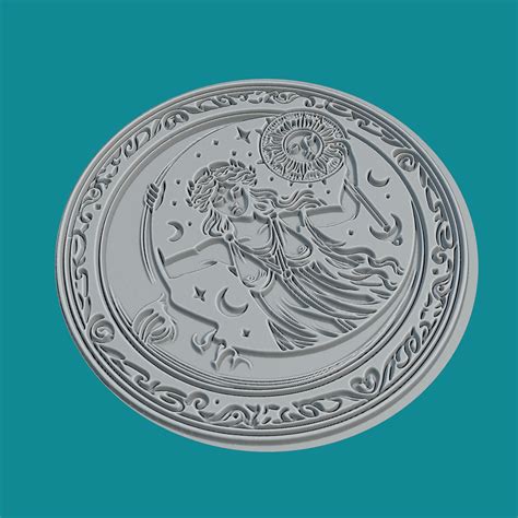 3d File Selene Print Model Selene Medallion Selene Wall Decor 🏛️ ・3d Printer Design To Download