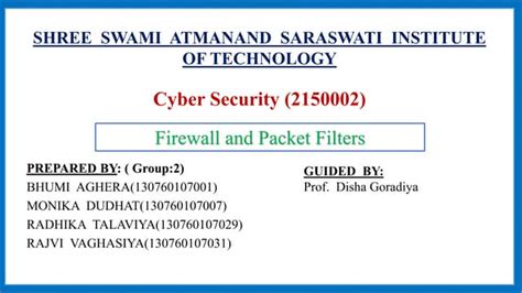 Firewall Design And Implementation Pptx