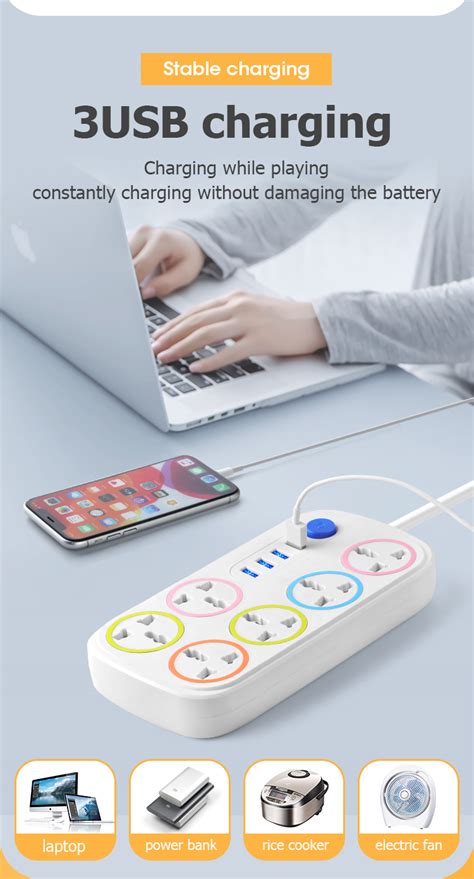 Zeus® Power Universal Socket Extension Moveable Multi Function Socket W