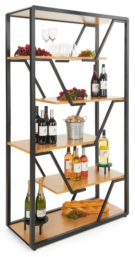 Geometric Floor Shelf 40lb Weight Capacity With Offset Design