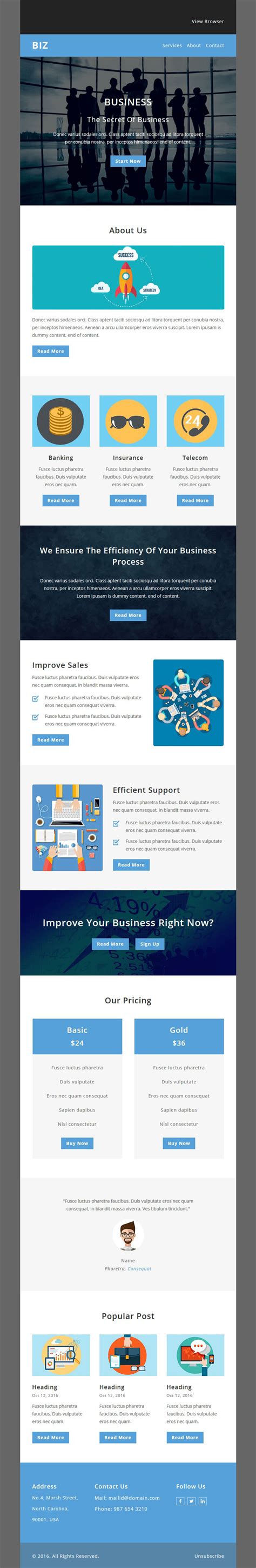 Responsive Html Email Templates Pack Major Browser And Email Client Compatibility Bypeople