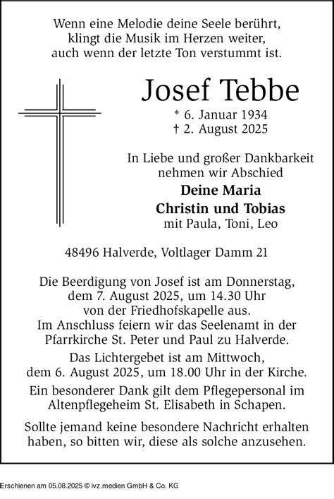 Ivz Trauer Josef Tebbe