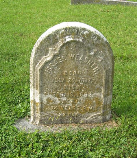 Israel Weasner 1817 1892 Find A Grave äreminne