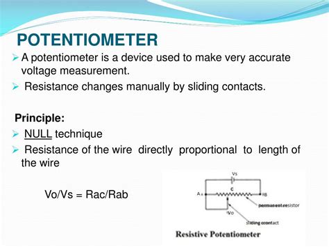 Potentiometer Working Principle At Virginia Morgan Blog