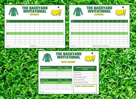 Golf Scorecard Editable Template Link In File Download And