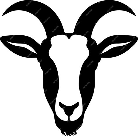 Premium Vector Goat Head Vector Silhouette Image Art And Illustration Of Goat Head Image