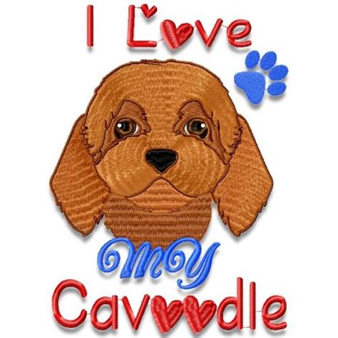 I Love My Cavapoo Cavoodle 1 Terific Design Pams Embroidery Designs