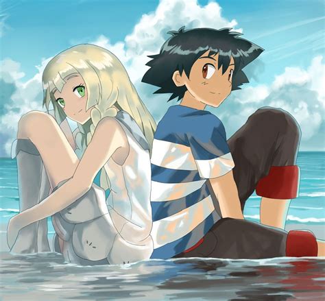 Lillie And Ash Ketchum Pokemon And More Drawn By Kuriyama Danbooru