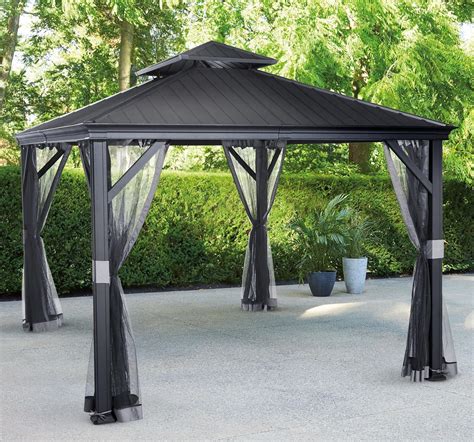 Hometrends 10 Ft X 12 Ft Hardtop Aluminum Gazebo Walmartca