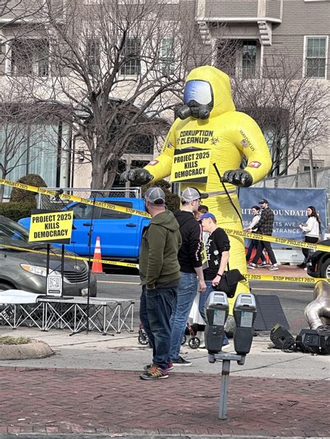 Protest Against Project 2025 And Heritage Foundation Taking Place