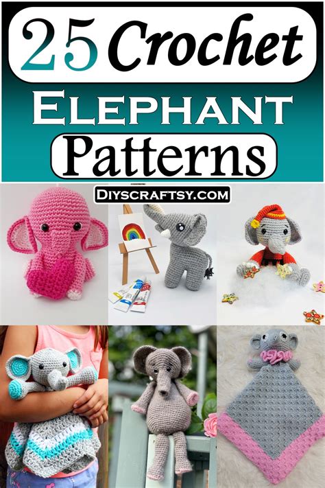 25 Easy Crochet Elephant Patterns Free Diyscraftsy