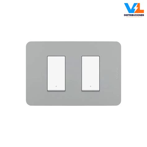 Interruptor Doble Gris Vl Distribuciones