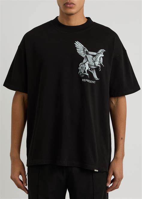 Represent Elegance In Motion Printed Cotton T Shirt Harvey Nichols