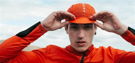 Cycling Rain Cap Check Orange • Q36 5