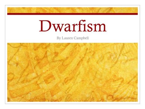 Dwarfism Ppt