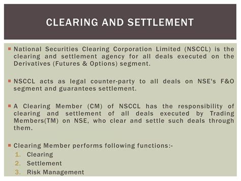 Clearing And Settlement Derivatives Pptx