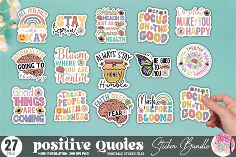 Positive Quotes Sticker Bundle Graphic By Designs Dark · Creative Fabrica