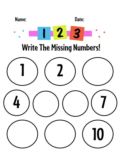 Numbers From 1 To 20 Worksheet