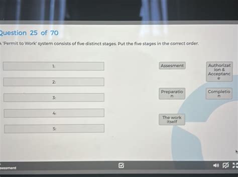 Question 25 Of 70 Permit To Work System Studyx