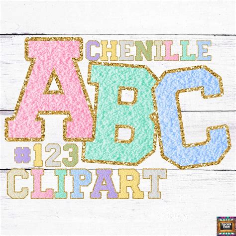 Faux Chenille Letters Sports Letters Alphabet Spring College