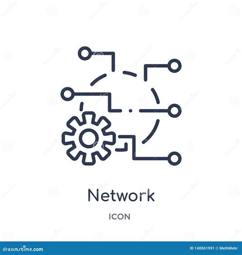 linear network optimization icon from internet security and networking