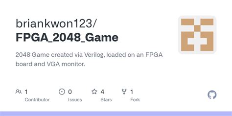 Github Briankwon123fpga2048game 2048 Game Created Via Verilog