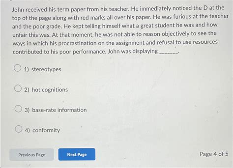 Solved John Received His Term Paper From His Teacher He