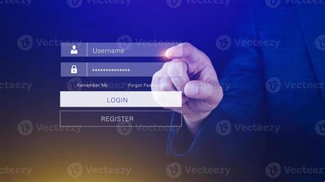 Cyber Security And Security Password Login Online Concept Hands Typing And Entering Username And