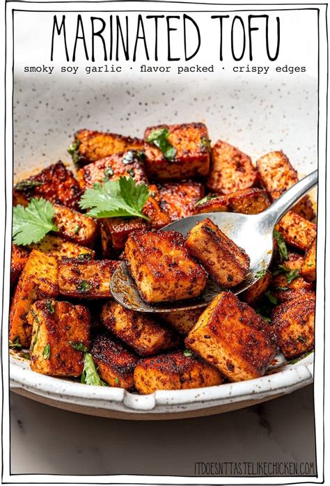Marinated Tofu Smoky Soy Garlic It Doesnt Taste Like Chicken