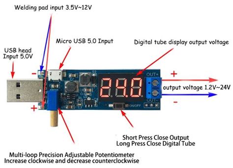 Dc Dc Usb 5v To 24v Boost Power Regulator Module Ai Roboo