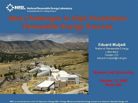 New Challenges In High Penetration Renewable Energy Sources