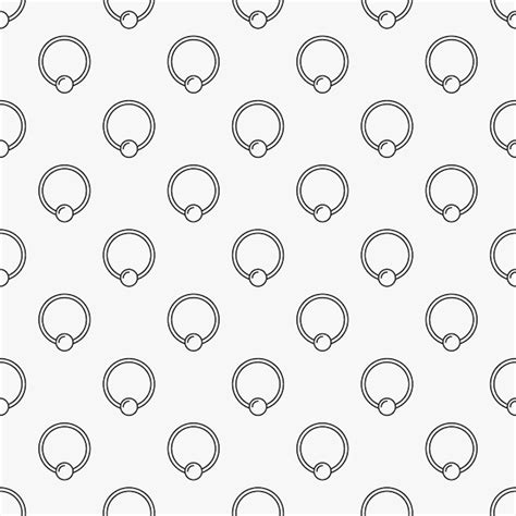Premium Vector Captive Ring Seamless Pattern Vector Piercing Background