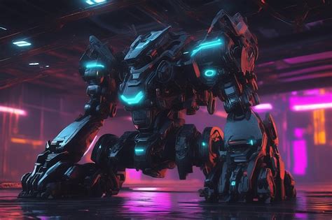 Premium Ai Image 3 D Rendering Of A Futuristic Robot With A Futuristic Background3 D Rendering