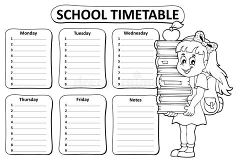 School Timetable Stock Illustrations 5911 School Timetable Stock