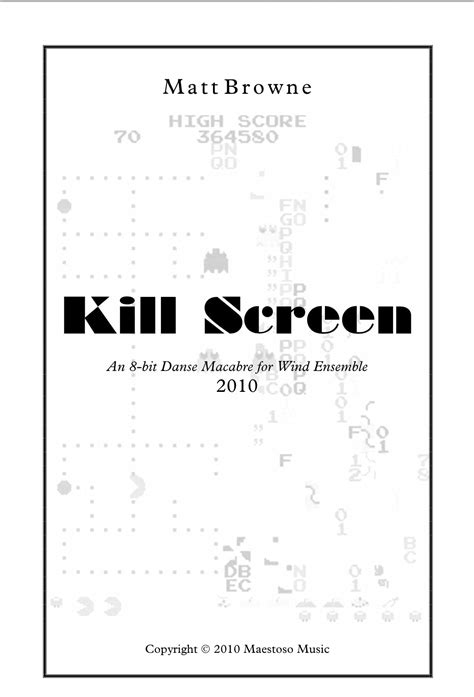 Kill Screen Jw Pepper