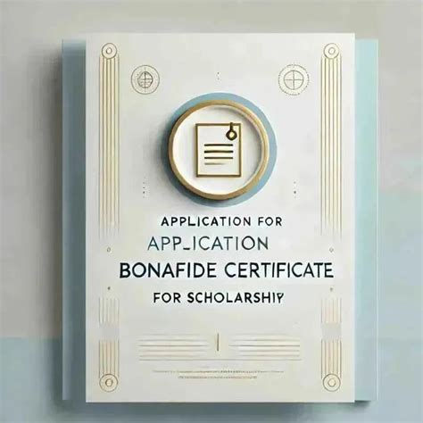 Application For Bonafide Certificate For Scholarship Eduyush