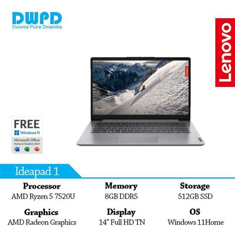 Promo Lenovo Ideapad Amd Ryzen U Gb Ddr Gb Ssd Fhd Tn Integrated Amd Radeon