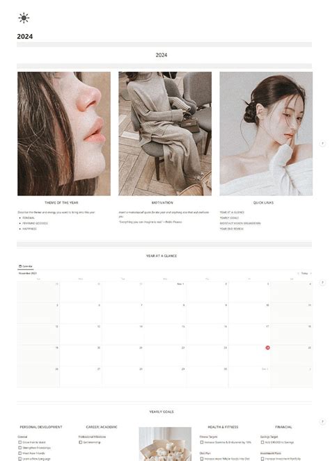 ultimate glow up notion template notion life planner notion all in one