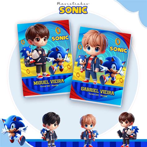 Kit Digital Encadernação Sonic Volta às Aulas Completo