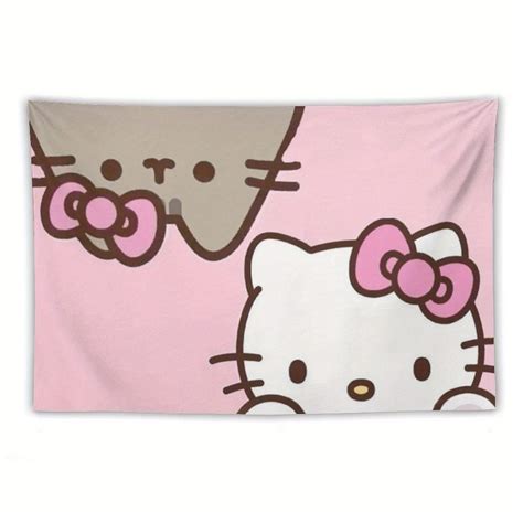 Hello Kitty Tapestry Hello Kitty Cartoon Tapestry Wall Hanging Pink