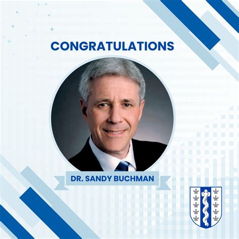 We Are Delighted To Congratulate Dr Sandy Buchman A Former Cfpc