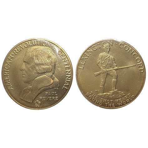 1975 Us Bicentennial First Day Cover Stamp And Commemorative Medal