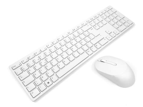 Dell Km5221w White French Pro Wireless Keyboard And Mouse Combo Bundle