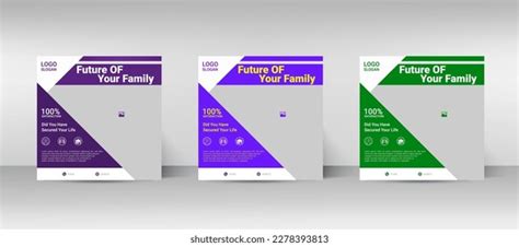 Life Insurance Social Media Post Design Stock Vector Royalty Free