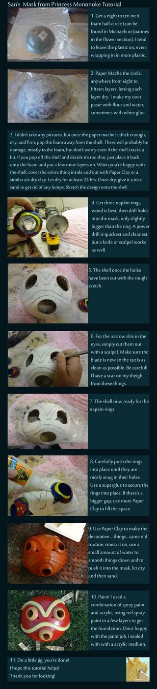 Princess Mononoke San Mask Tutorial Princess Mononoke San Mask Tutorial