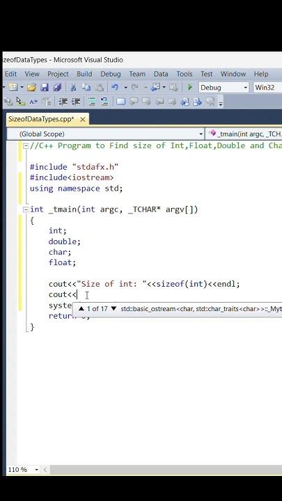 c program to find size of data types c tutorial cpptutorial cppprogramming print