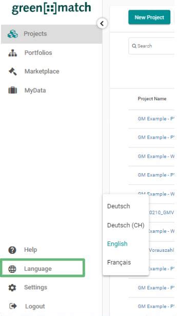 How To Switch The Language Greenmatch